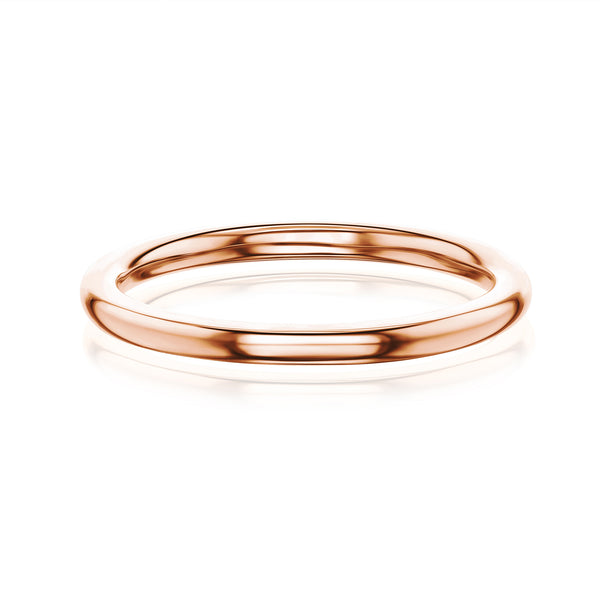 Kobelli Solid Gold 2mm Wedding Band - Super Comfort Fit Donut Band