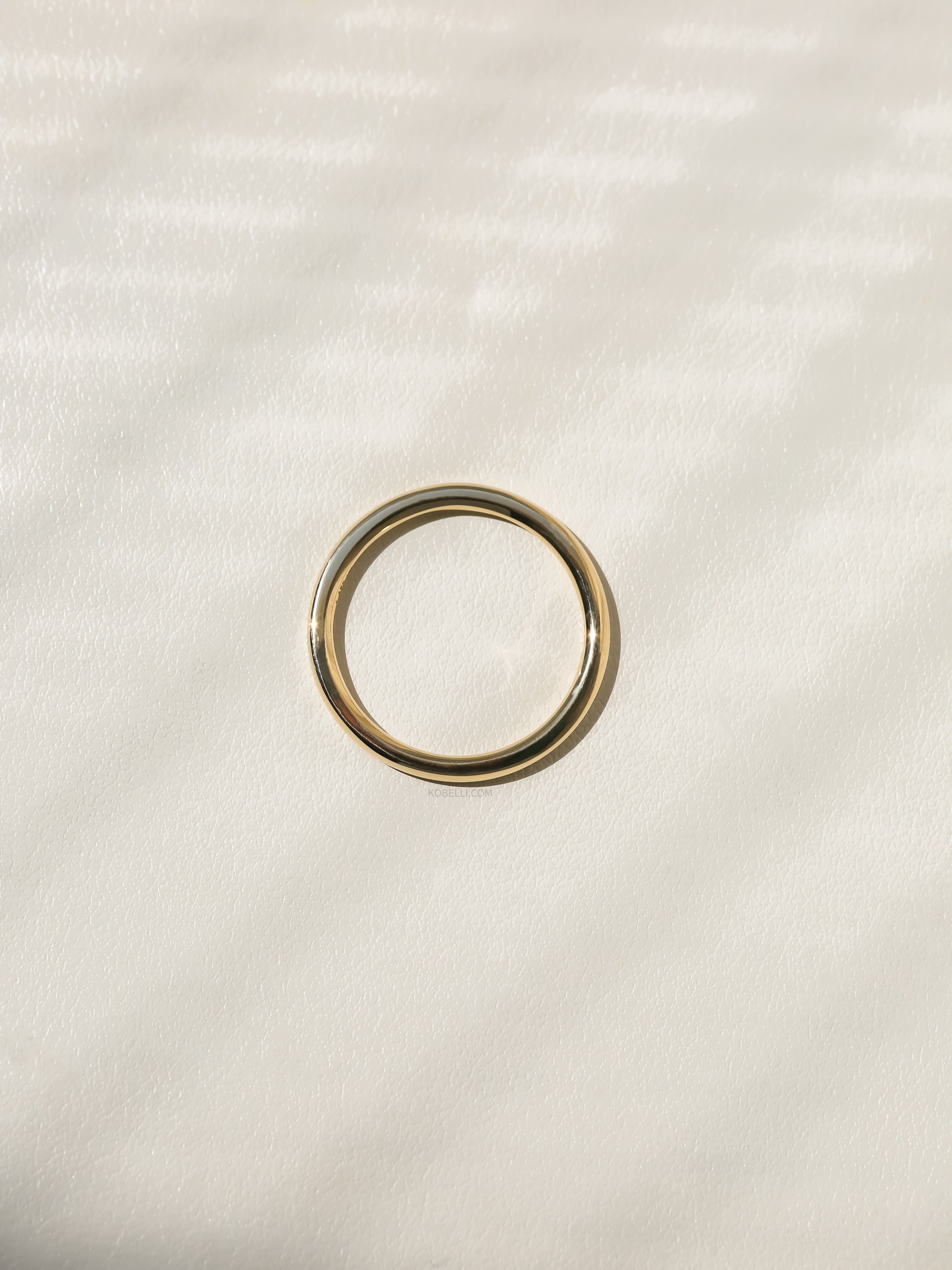 Kobelli Solid Gold 2mm Wedding Band - Super Comfort Fit Donut Band