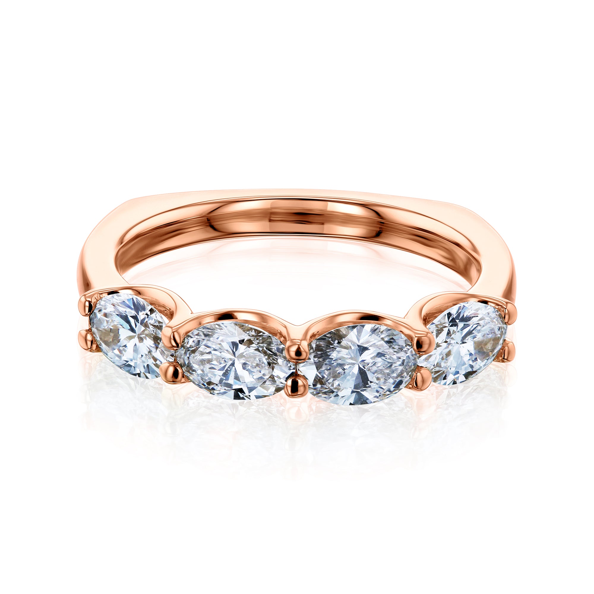 Kobelli Kelsey 1.33ct.tw East-West Oval Diamond Cutain Prong European ...