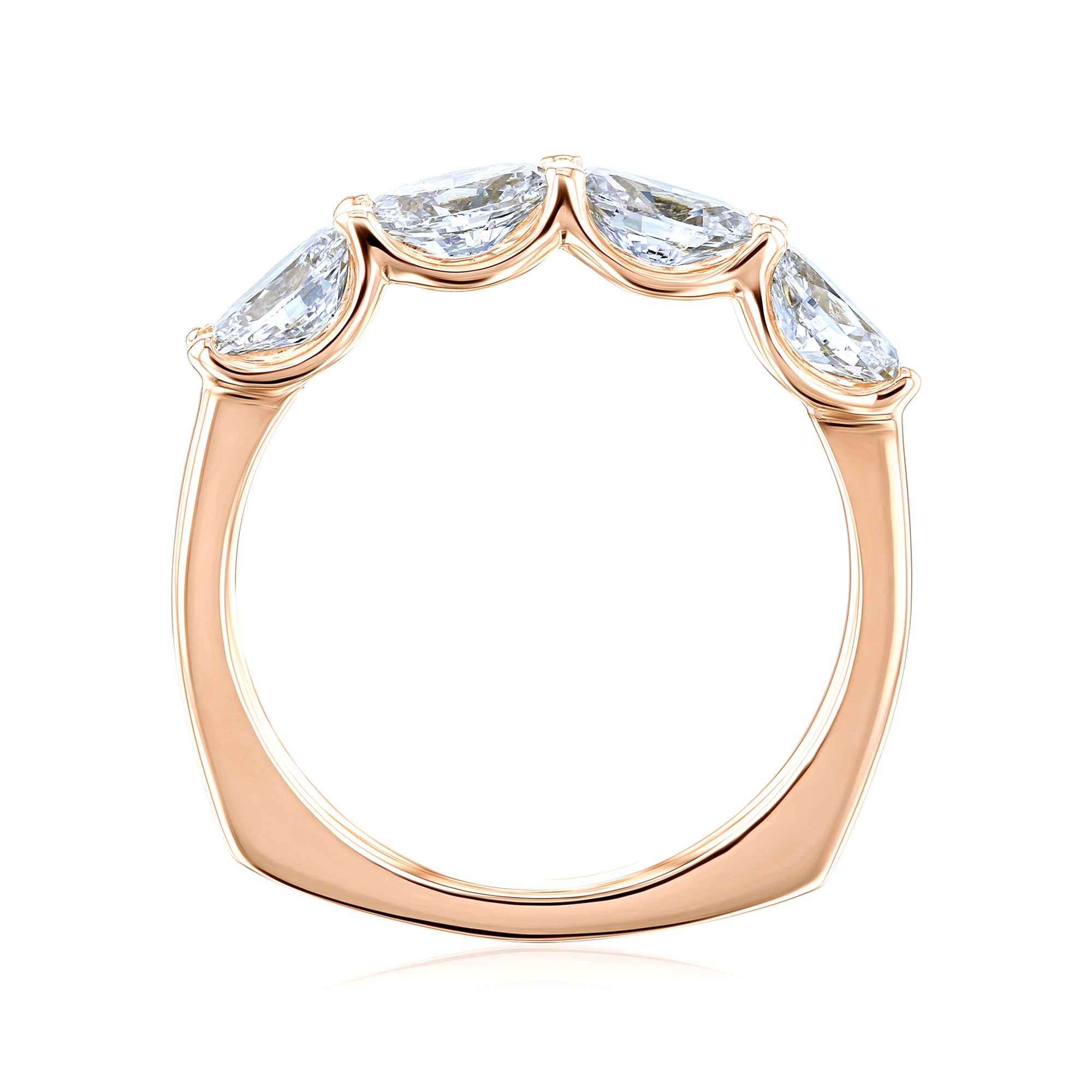 Kobelli Kelsey 1.33ct.tw East-West Oval Diamond Cutain Prong European ...