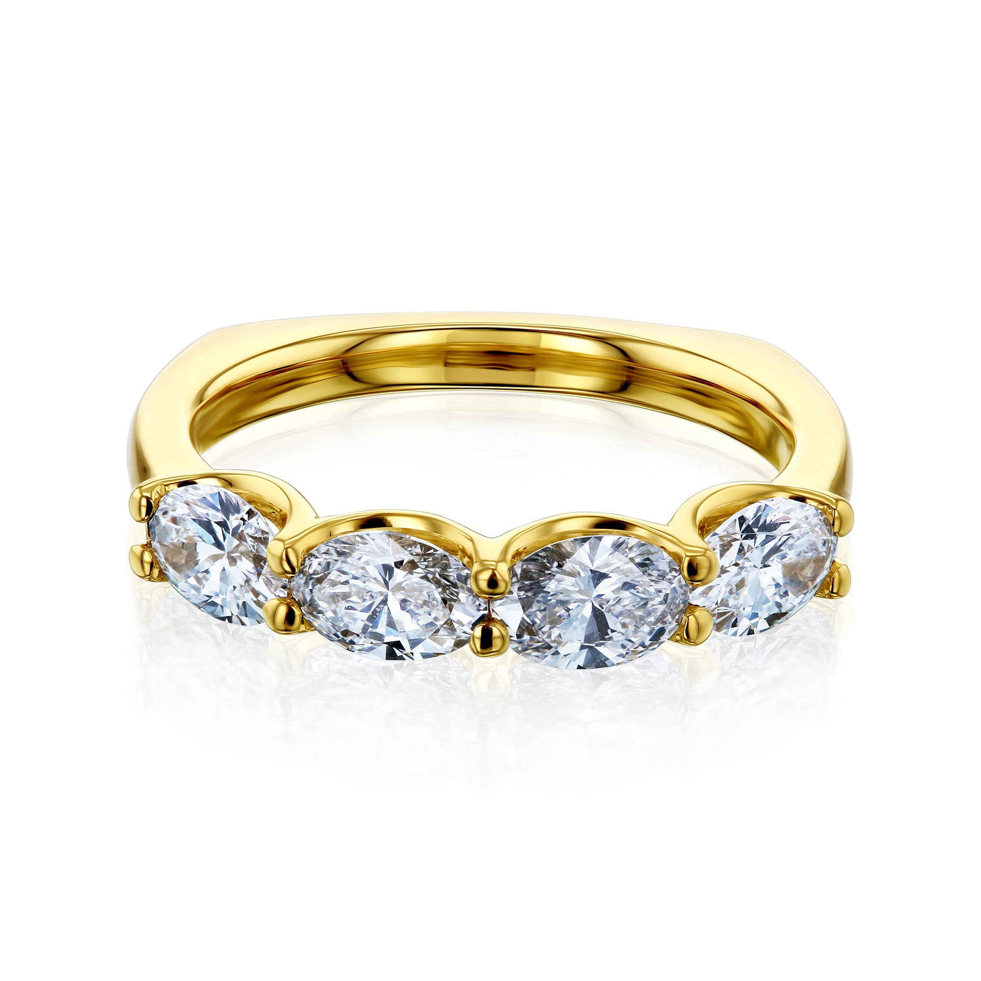 Kobelli Kelsey 1.33ct.tw East-West Oval Diamond Cutain Prong European ...