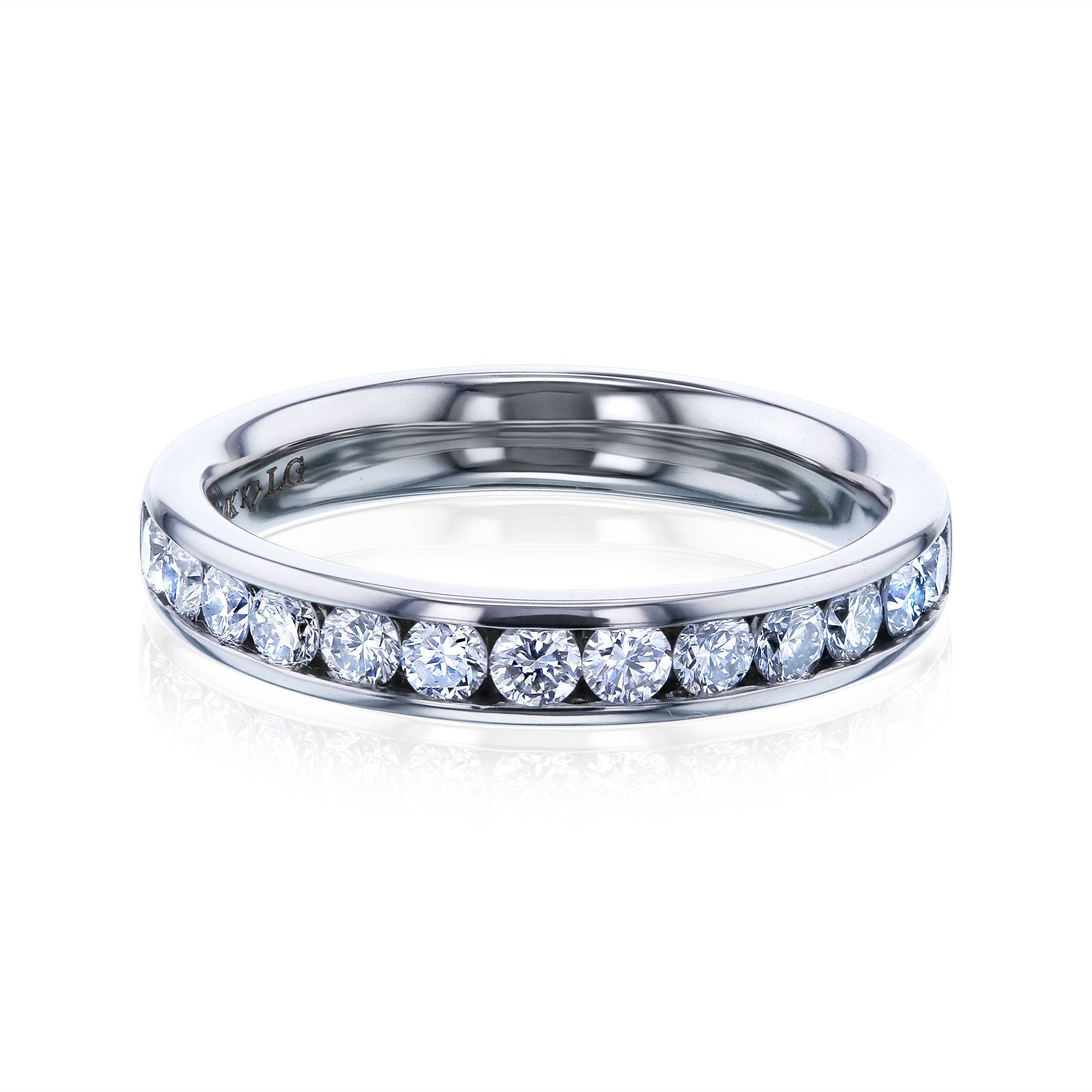 Kobelli Round Lab-Grown Diamond Channel Wedding Band in 14k Gold - Greta Ring