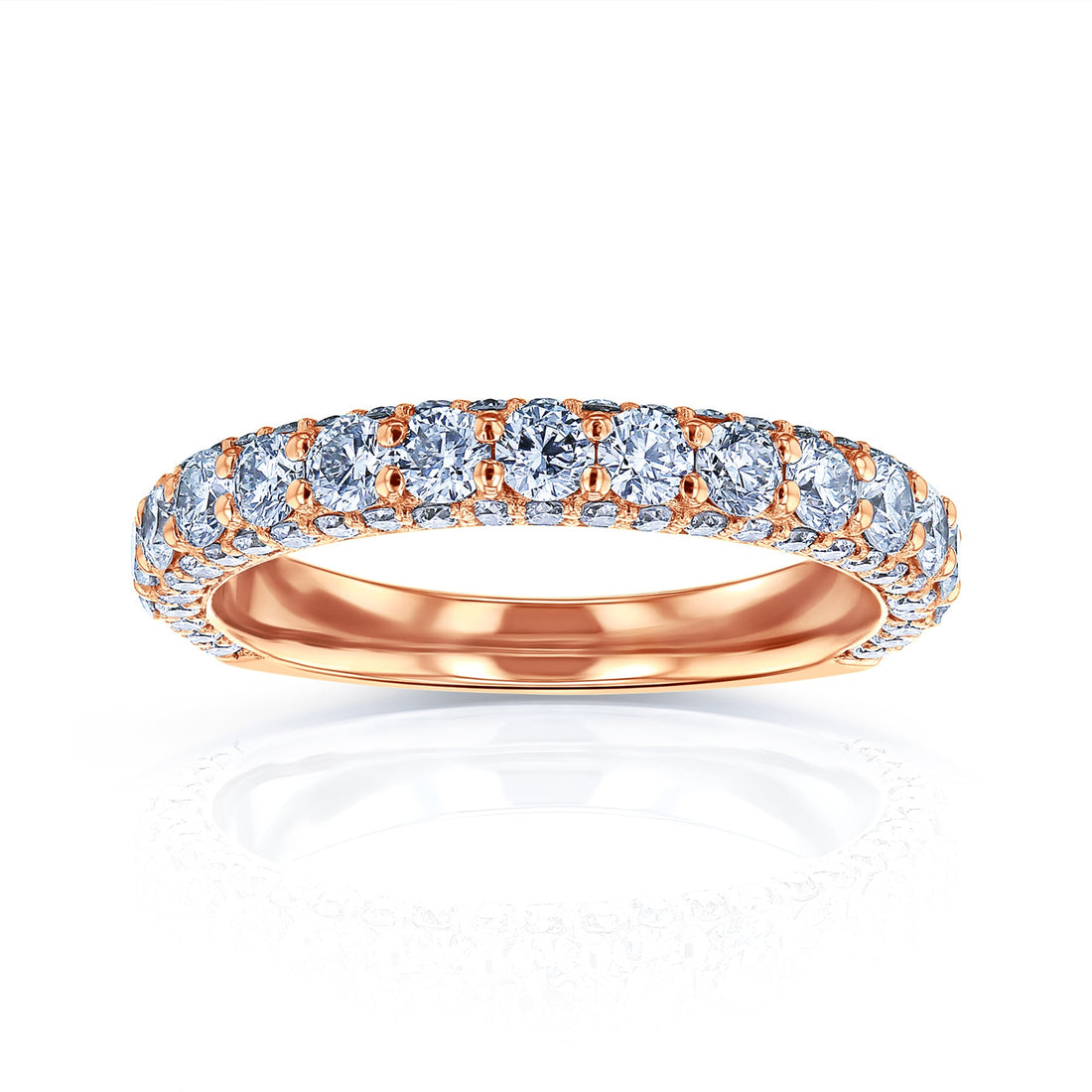 Kobelli Multi-Row 3-Sided Diamond Wedding Ring