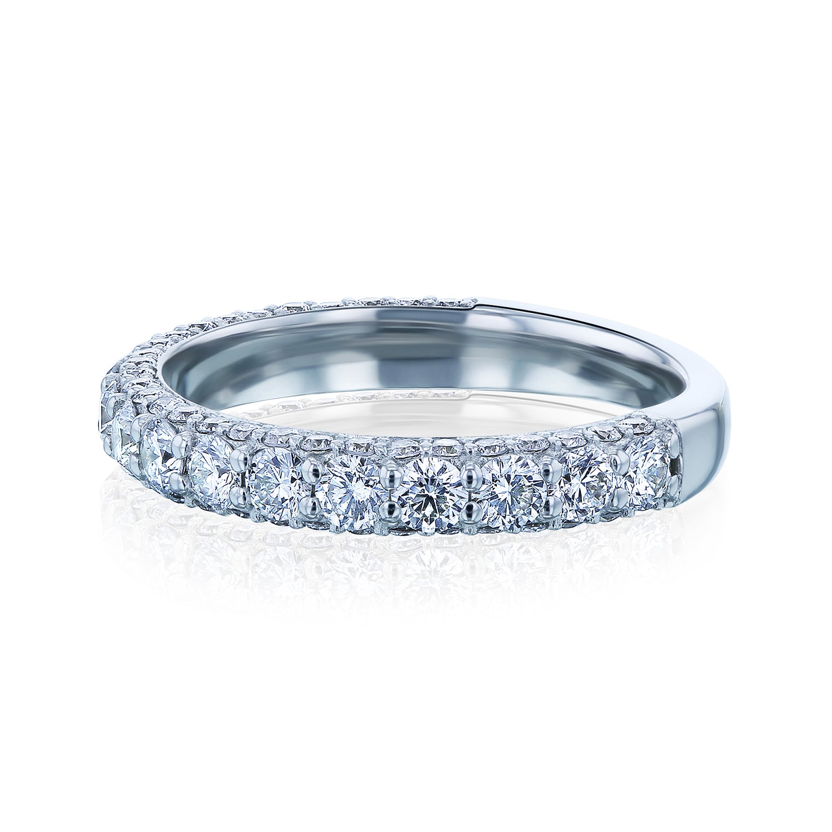 Kobelli Multi-Row 3-Sided Diamond Wedding Ring