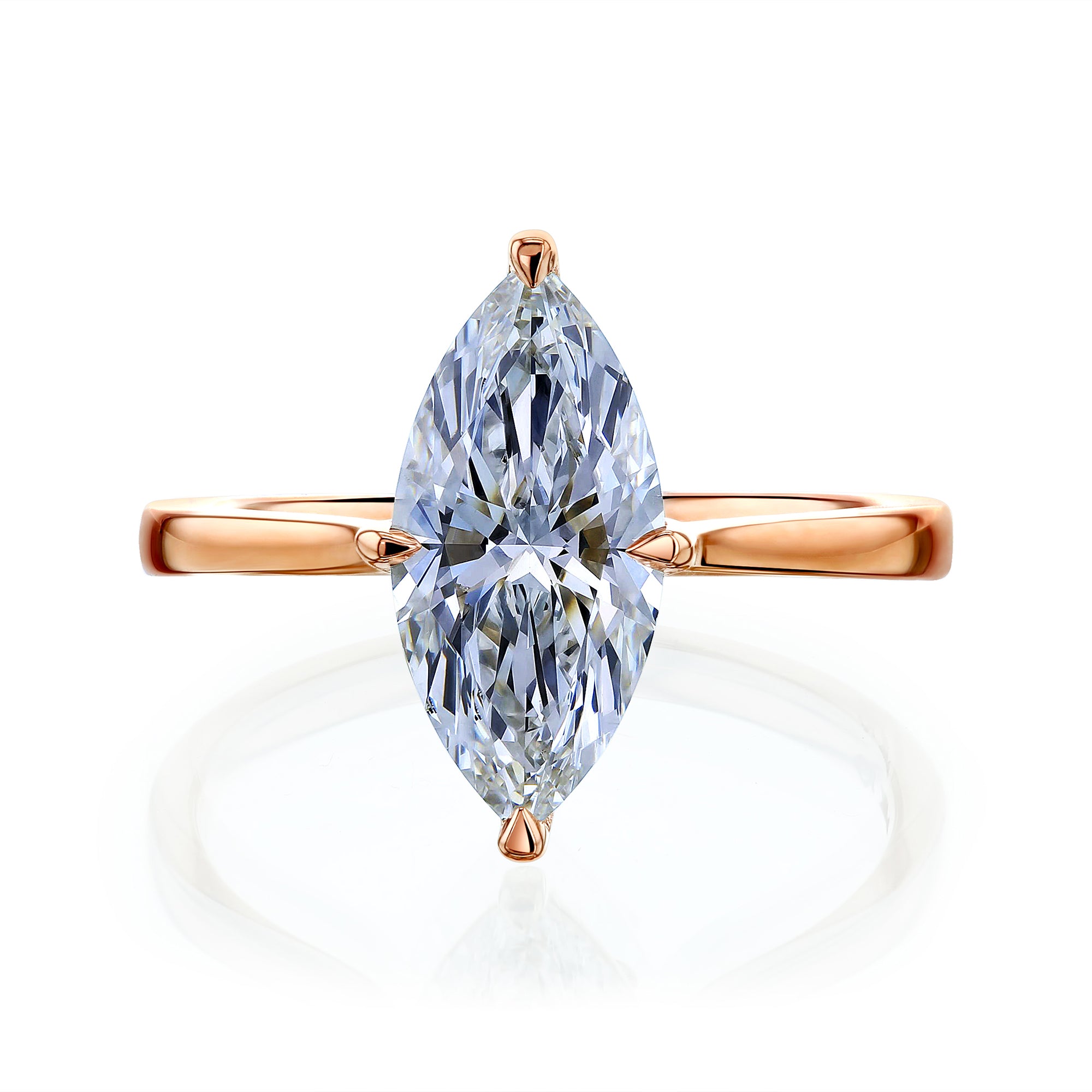 Kobelli 2 Carat Marquise LG Diamond Compass Engagement Ring - Mérida