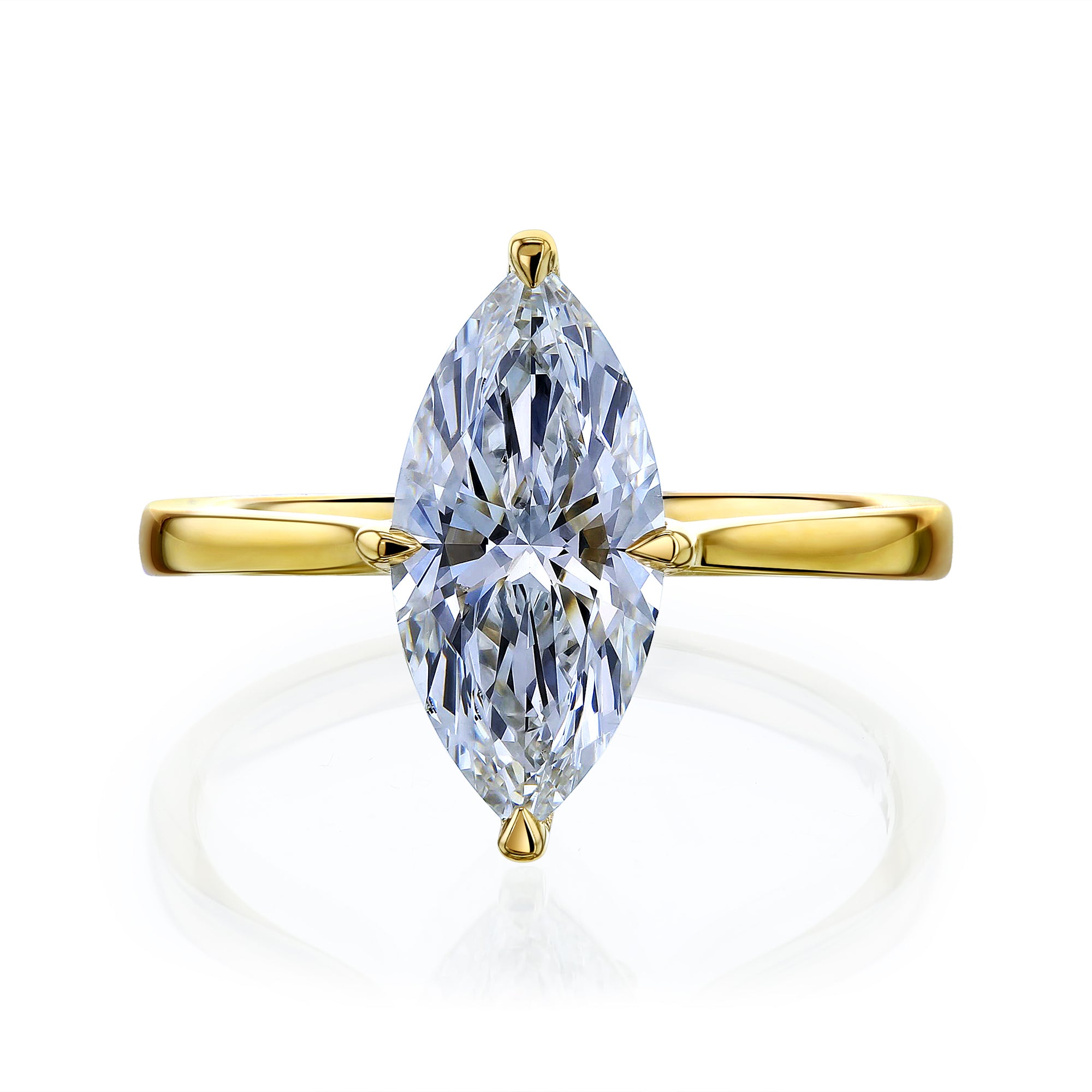 Kobelli 2 Carat Marquise LG Diamond Compass Engagement Ring - Mérida