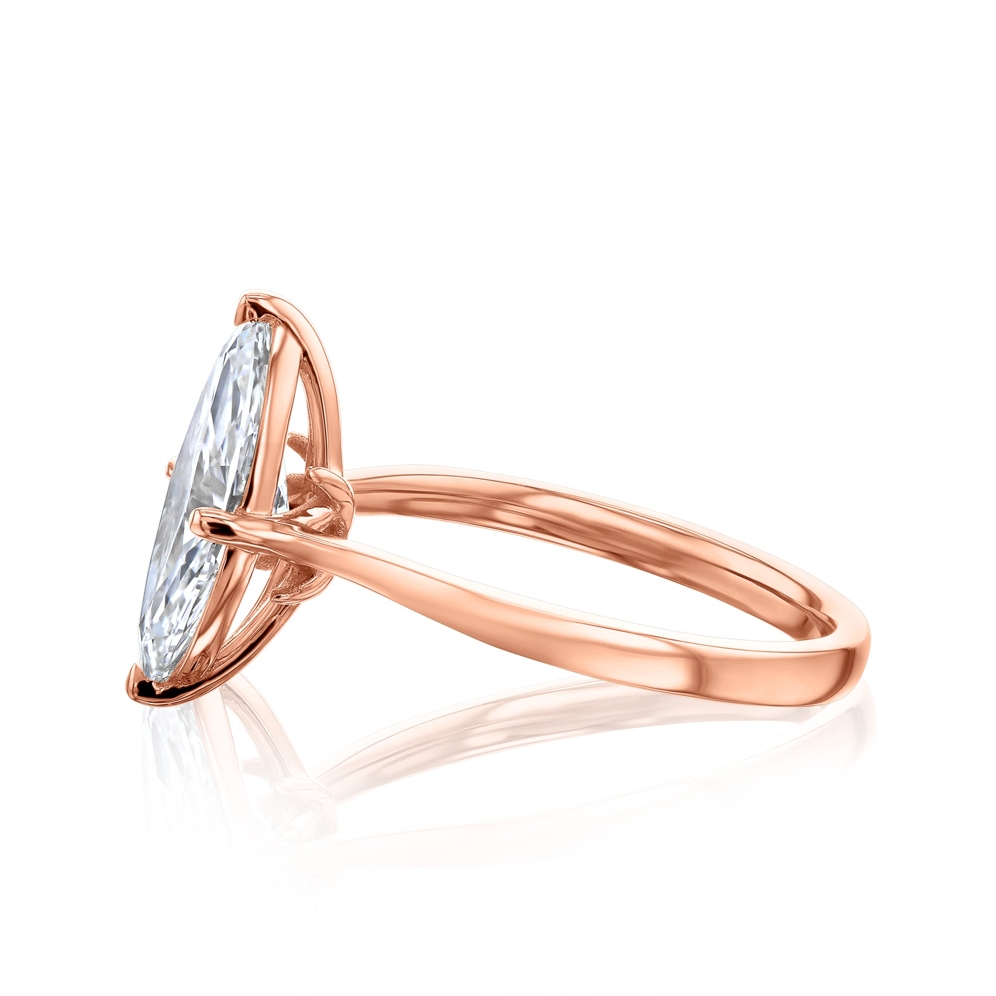 Kobelli 2 Carat Marquise LG Diamond Compass Engagement Ring - Mérida