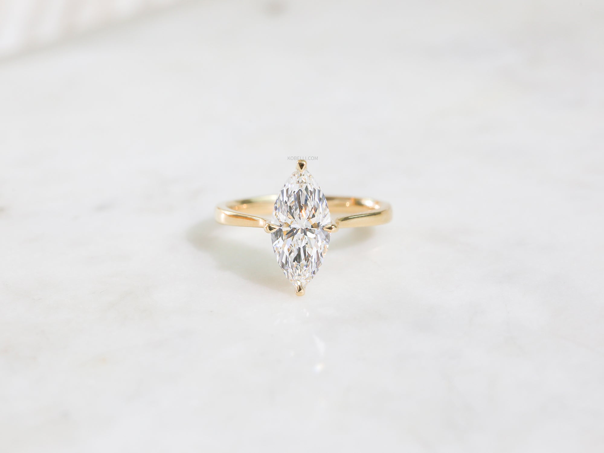 Kobelli 2 Carat Marquise LG Diamond Compass Engagement Ring - Mérida