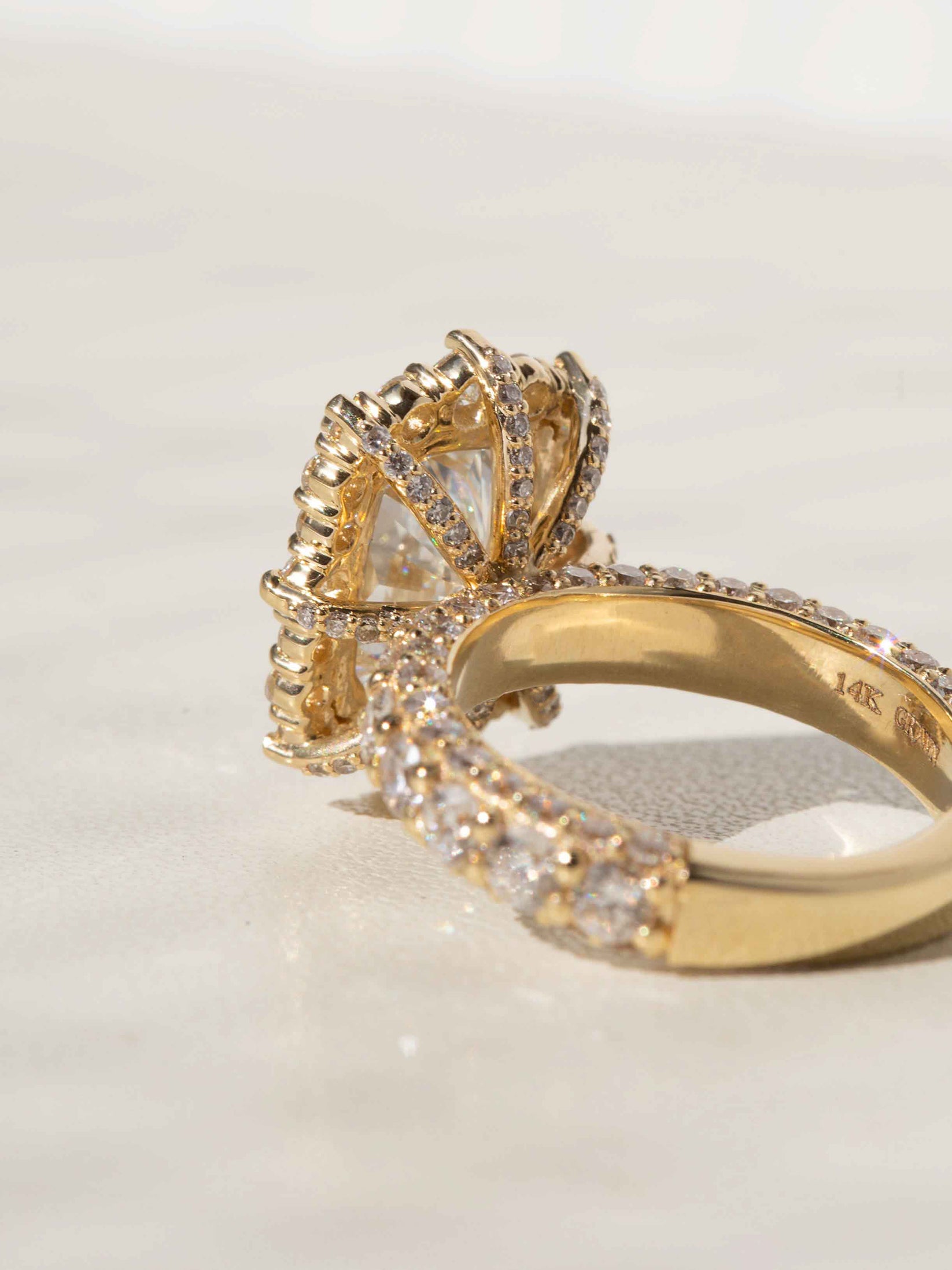 Kobelli Lab Grown Radiant Diamond Engagement Ring in 14k Gold