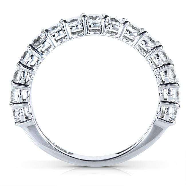 Round Diamond Band 1 carat (ctw) in 14kt White Gold with 15 stones. I1 ...