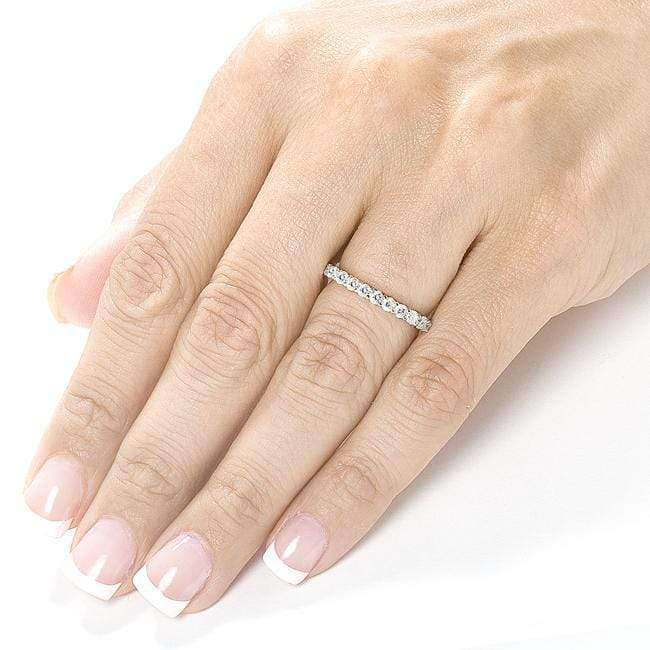 Round Diamond Band 1 carat (ctw) in 14kt White Gold – Kobelli