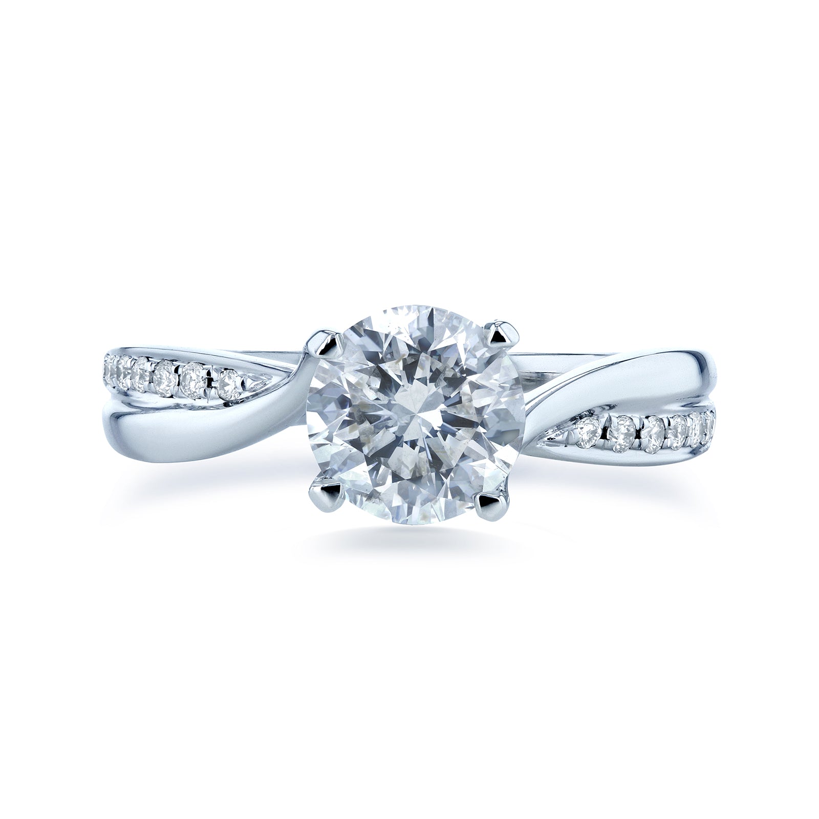 1 Carat Tapered Shank Hourglass Band Engagement Ring – Kobelli