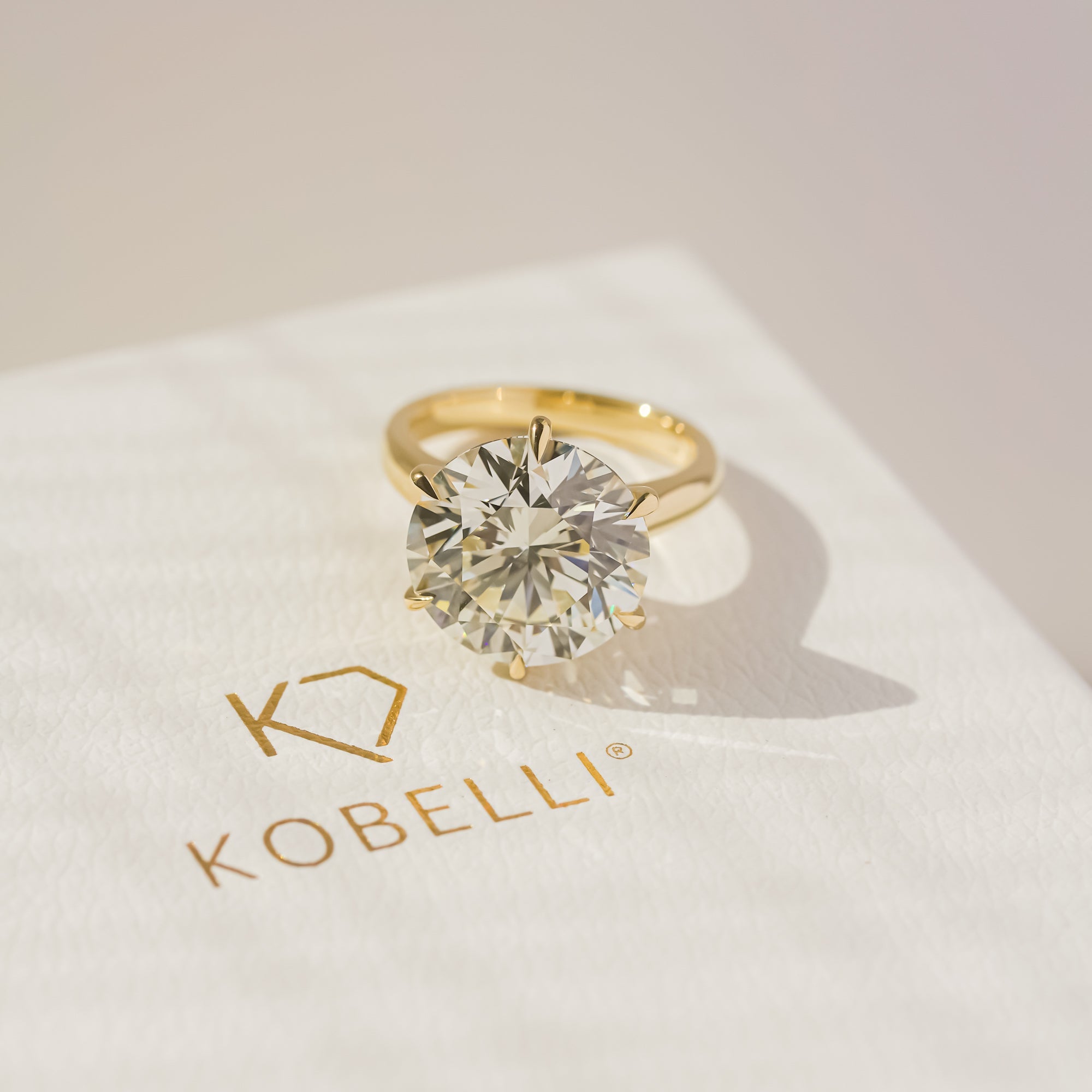 Kobelli 10.51 Carat Genuine Round Brilliant Diamond Engagement Ring in ...