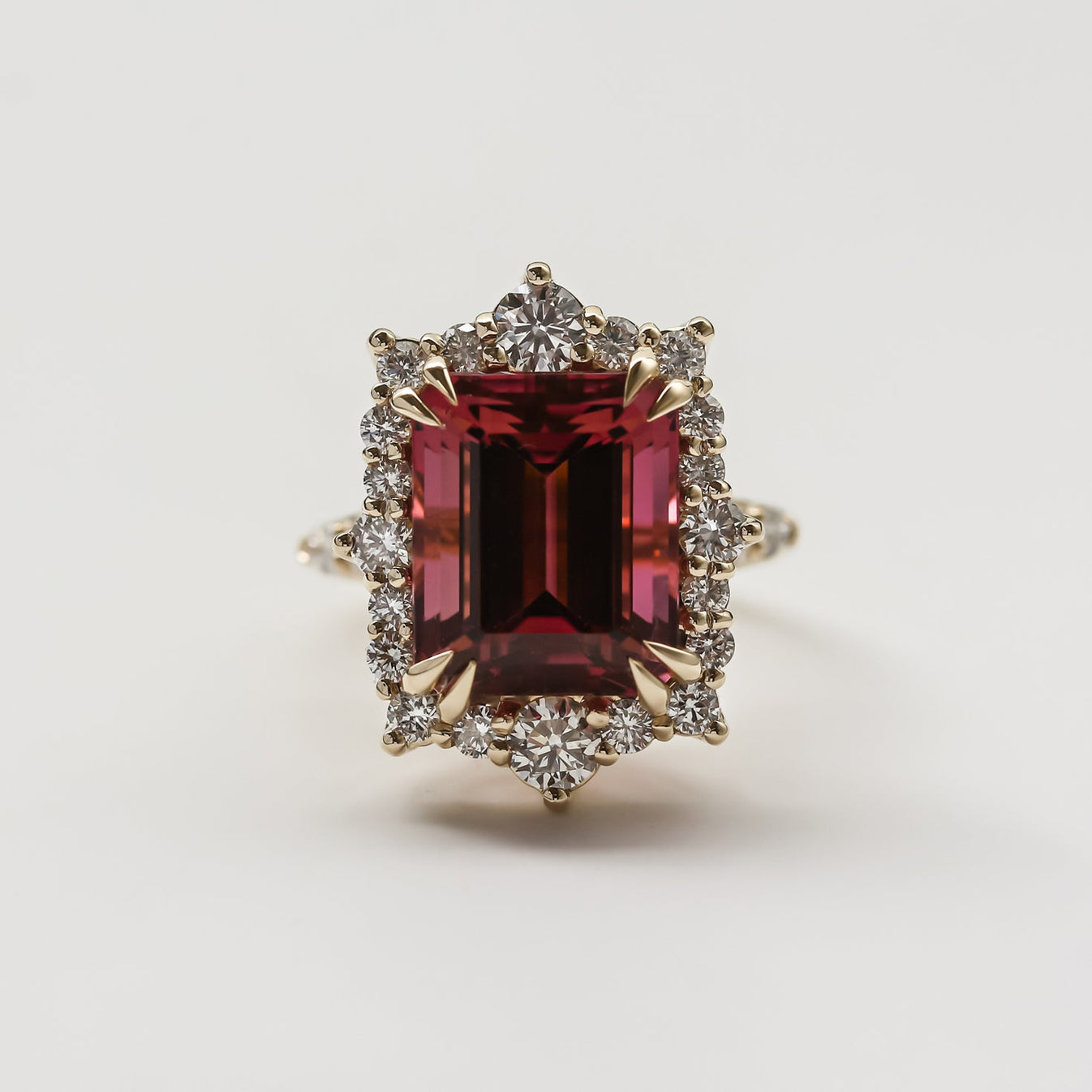 Kobelli Custom Tailored Pink Tourmaline Elizabeth Ring with Side ...