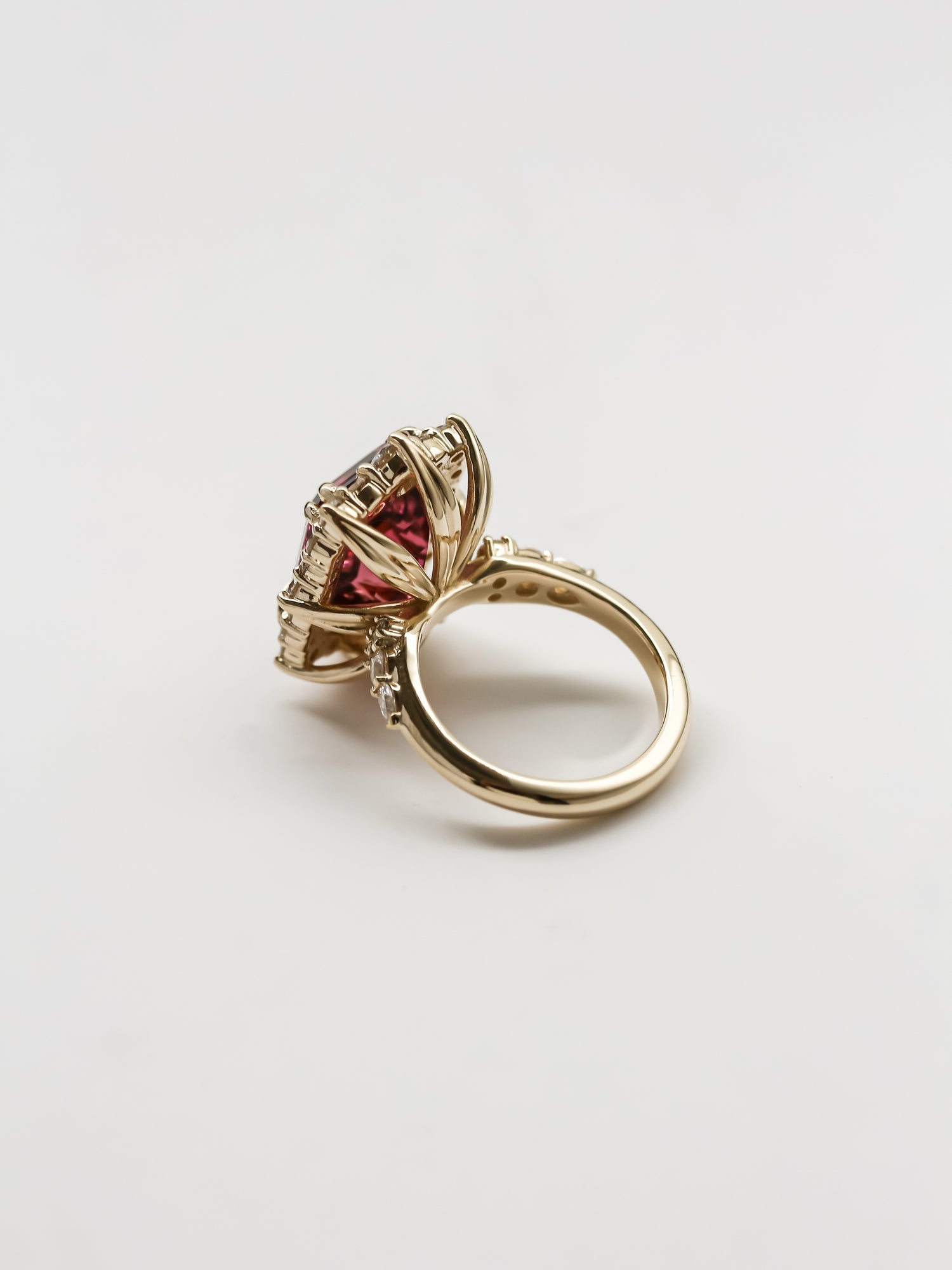 Kobelli Custom Tailored Pink Tourmaline Elizabeth Ring with Side ...