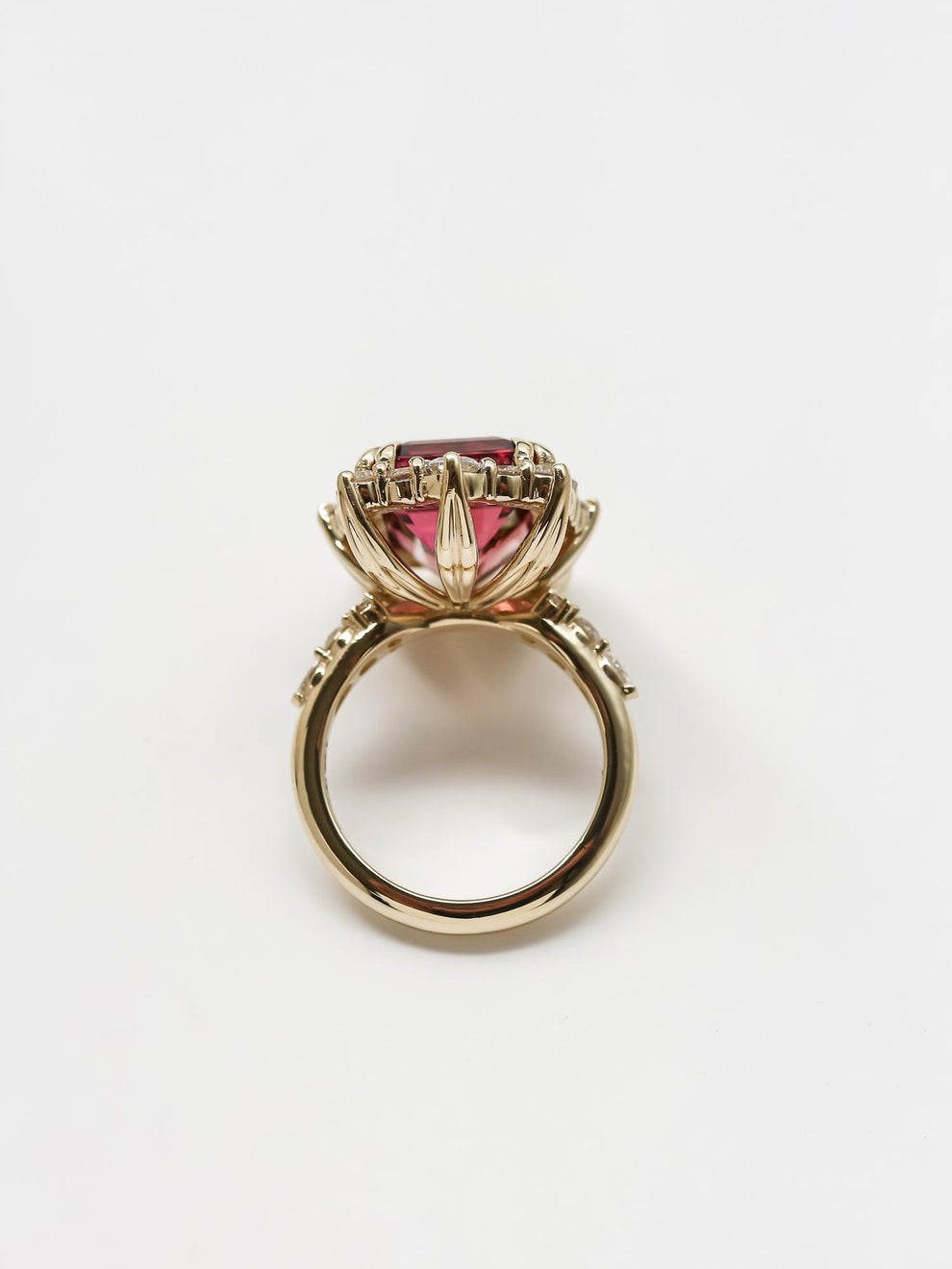 Kobelli Custom Tailored Pink Tourmaline Elizabeth Ring with Side ...