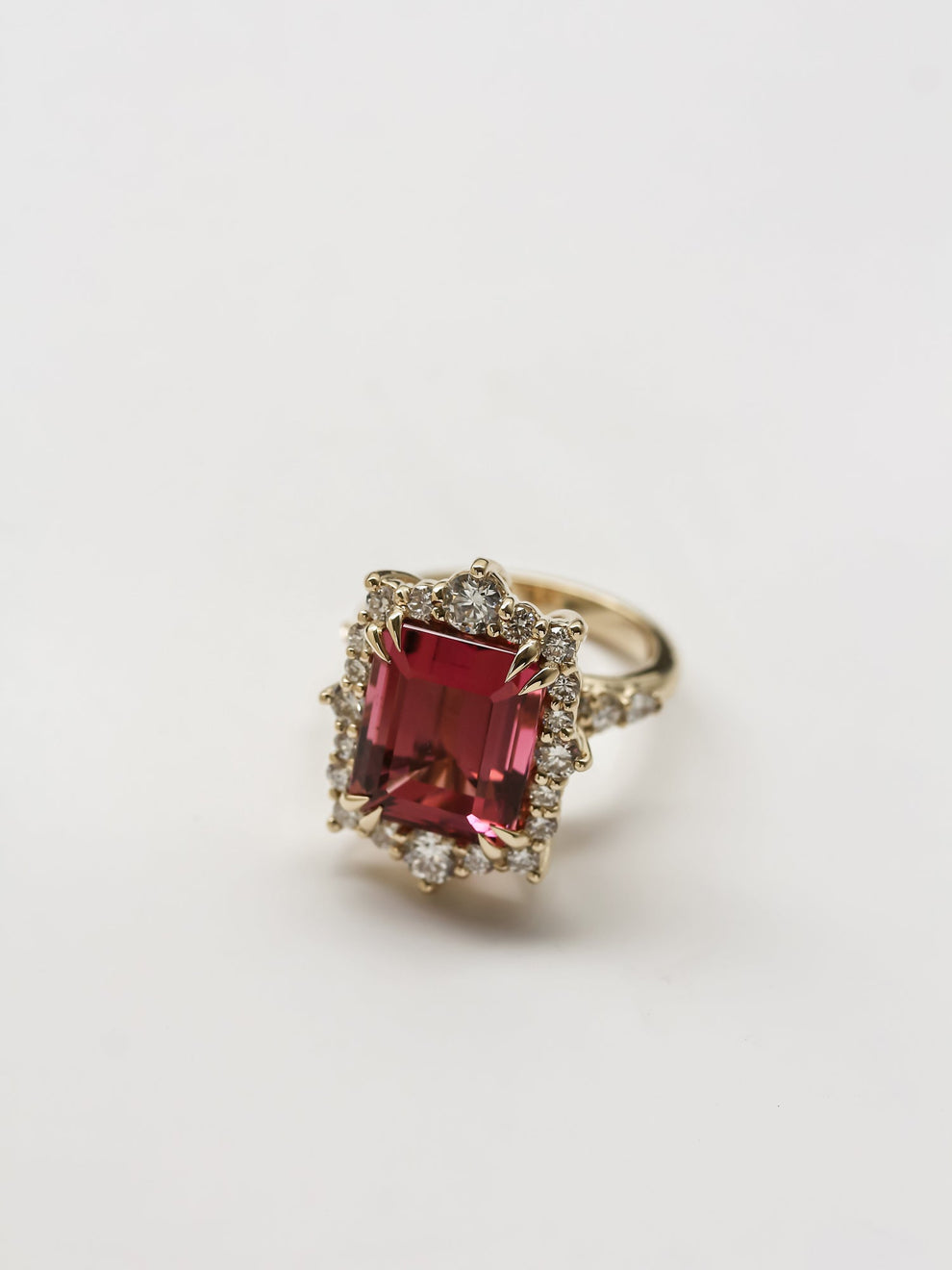 Kobelli Custom Tailored Pink Tourmaline Elizabeth Ring with Side ...