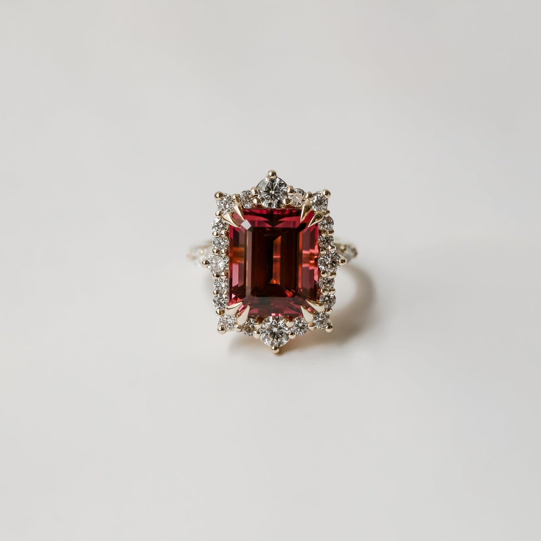 Kobelli Custom Tailored Pink Tourmaline Elizabeth Ring with Side ...