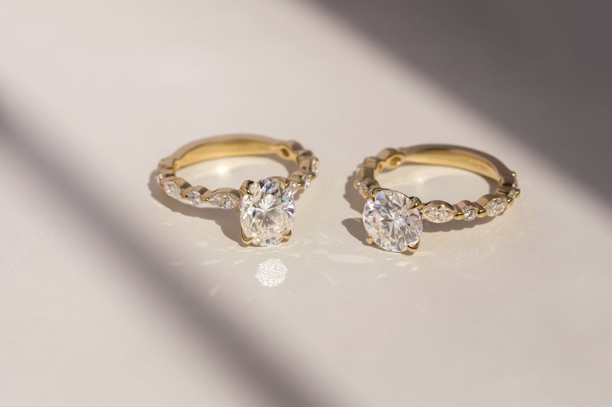 Kobelli 2.53ctw Round Moissanite and Lab Grown Diamonds Scalloped ...