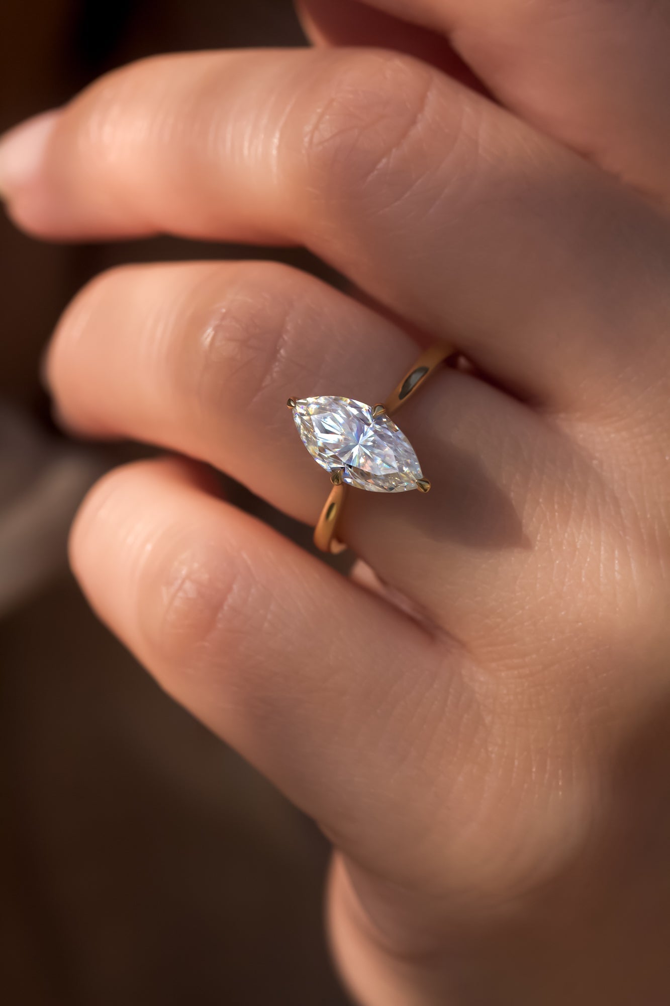 Kobelli 2 Carat Marquise LG Diamond Compass Engagement Ring - Mérida