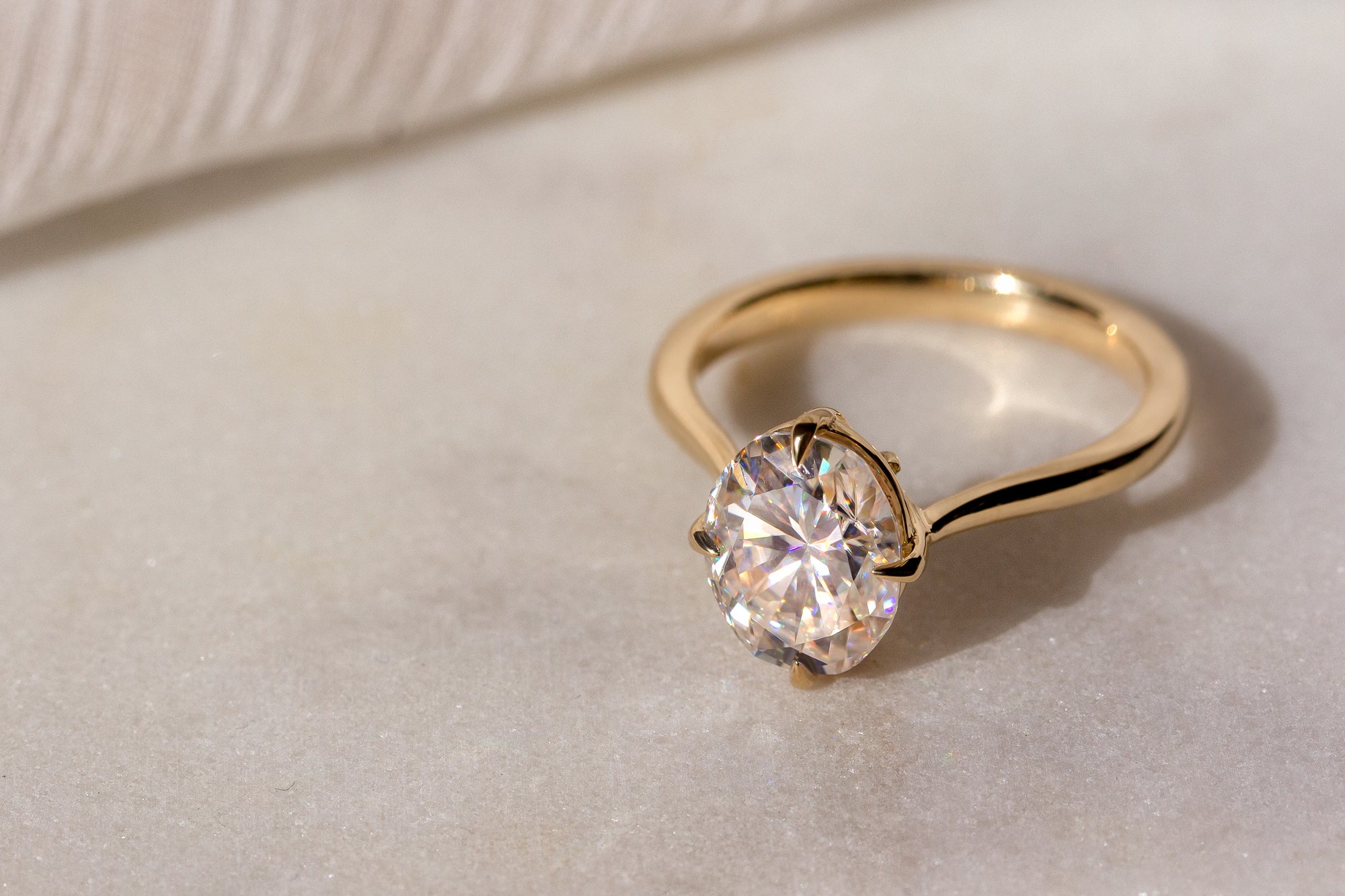 Kobelli 2.1ct Oval Moissanite Solitaire Compass Engagement Ring - Oia