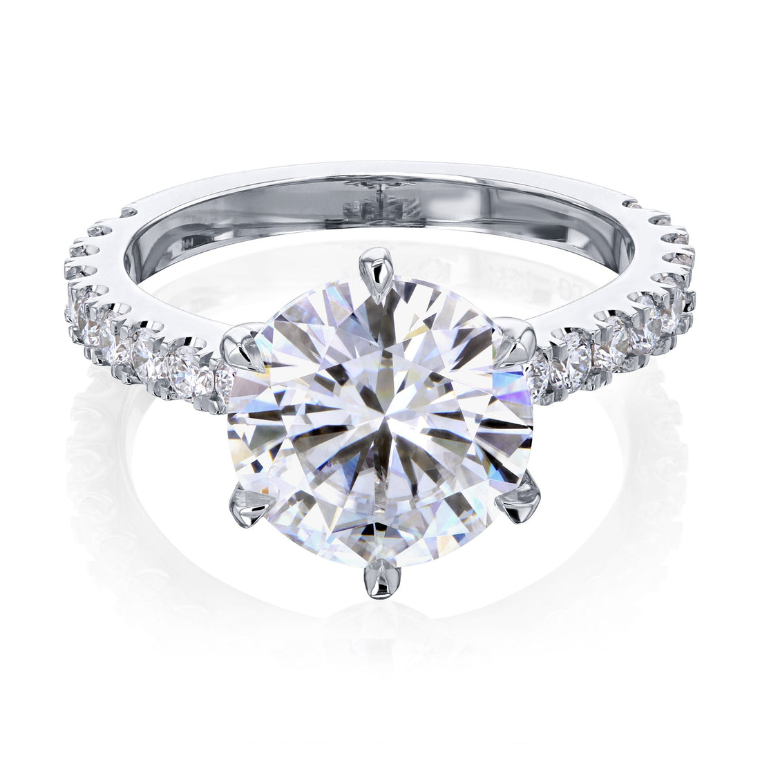 Kobelli 3.6ct Tulip Head Engagement Ring (Moissanite, Diamond, Gold)