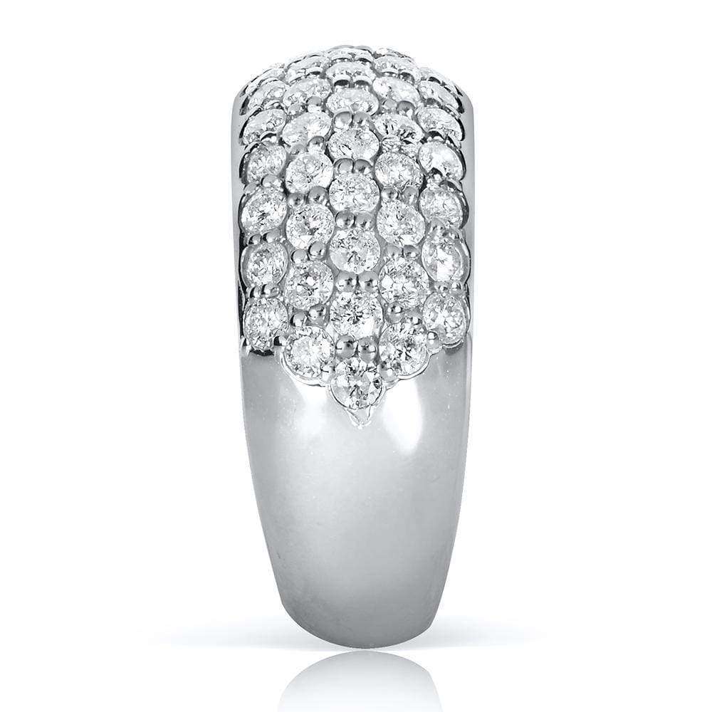 Domed Pavé Diamond Puff Band 1-1/4 Carats TDW in 14K Gold – Kobelli